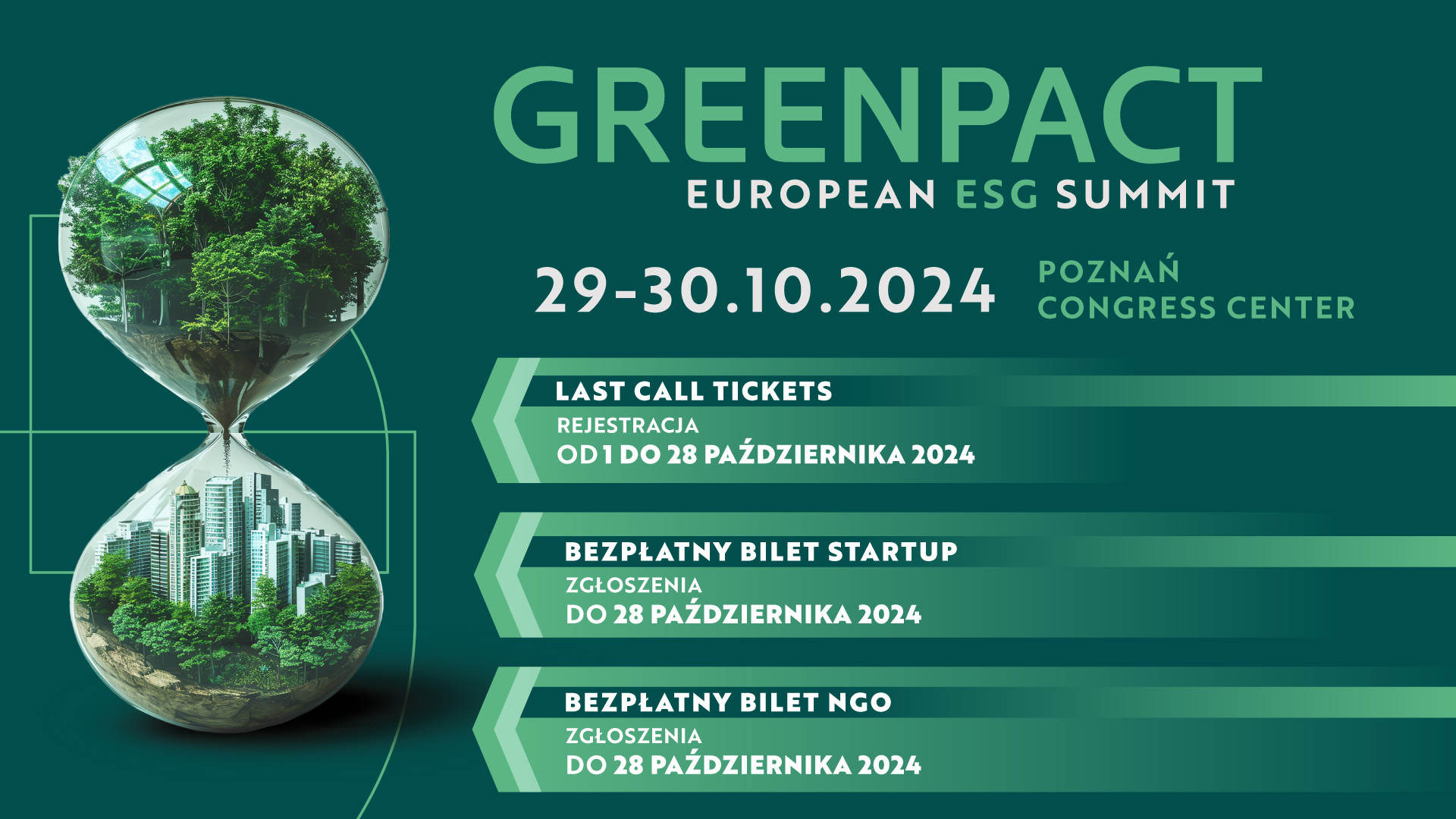 Ostatnia szansa na rejestrację na GREENPACT European ESG Summit!